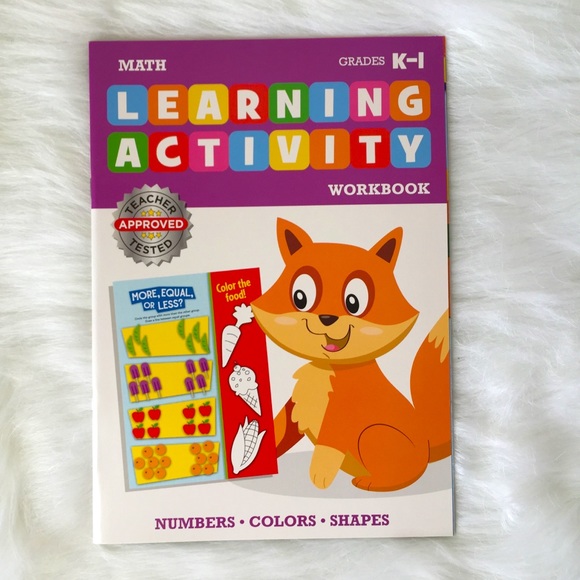 Toys | Nwt Math Learning Activity Workbook Numbers Colors Shapes Grades ...